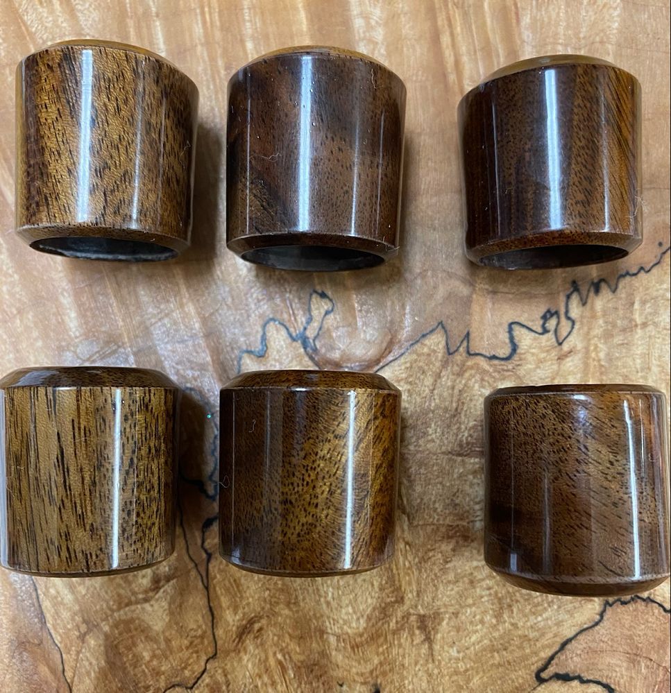 Reddish Brown Wood Butt Caps - Beartooth Flyfishing